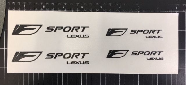 Lexus F Sport Brake Caliper High Temp Vinyl Decal Sticker 4X (Choose Color)