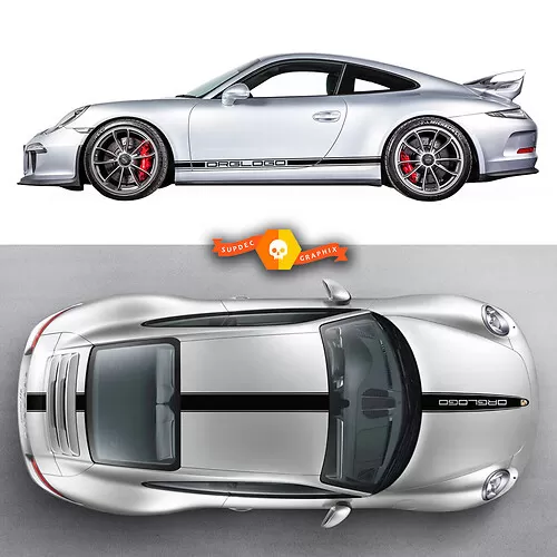 Pair Porsche 911 996 Carrera Side Decals Any Colors Vinyl Stickers Decals