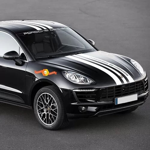 Porsche Design Macan Turbo Full Body Central Hood Roof Spoiler Rear ...