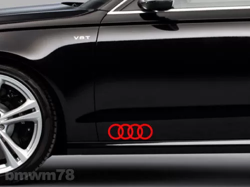 AUDI Quattro Rear Trunk Decal Sticker Logo A4 A5 A6 A8 S4 S5 S8 Q5 Q7 TT