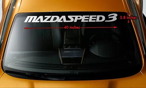 MAZDA MAZDASPEED Windshield Banner Vinyl Heat Resisted Decal Sticker 40 ...