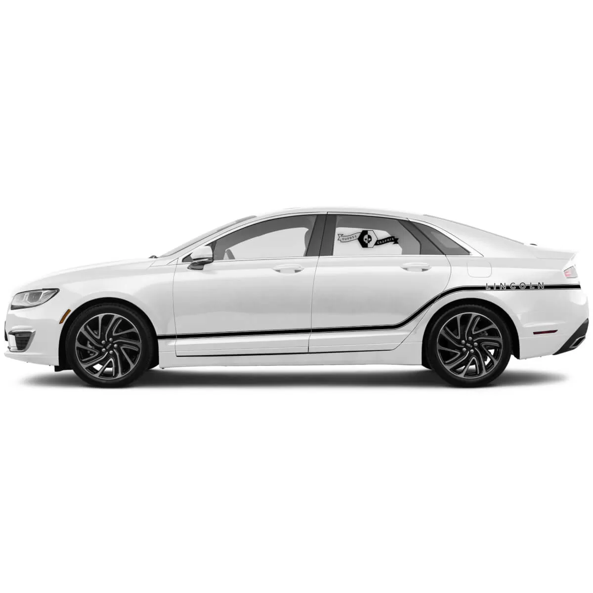 Pair New Lincoln MKZ Doors Stripes Rocker Panel Side Bed Body Vinyl ...